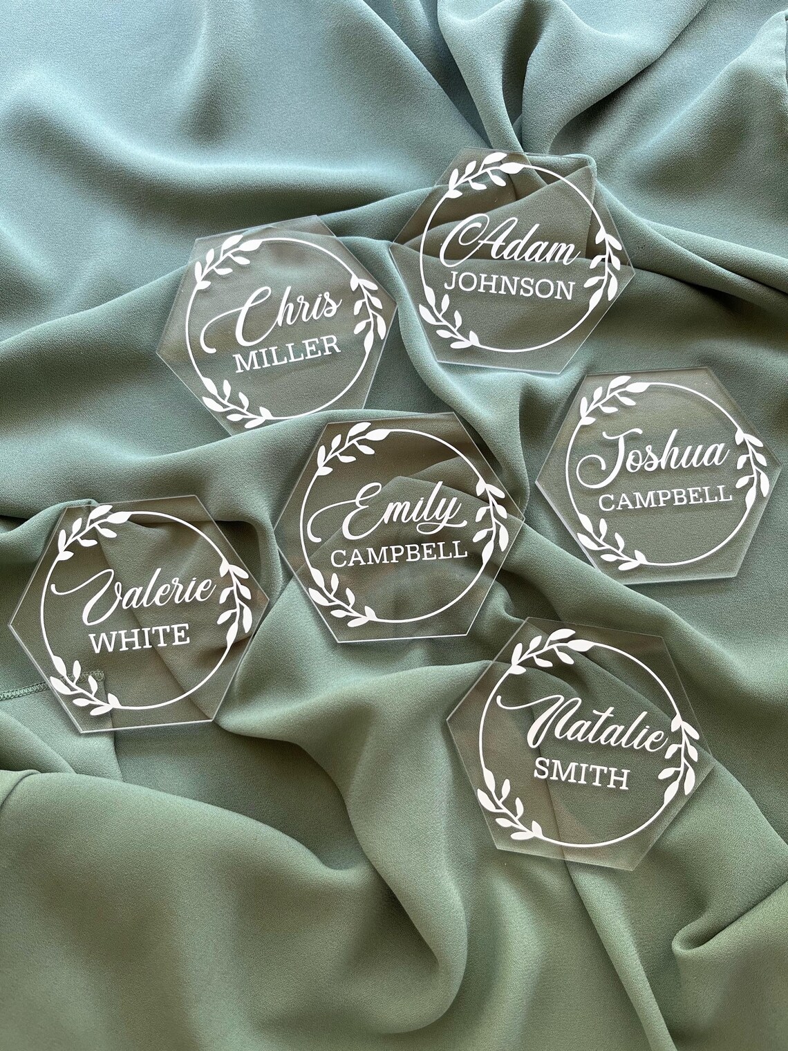 Acrylic Hexagon Place Cards - Etsy