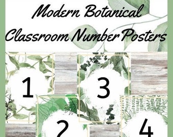 Modern Botanical Leaf Succulent Classroom Job Posters - Etsy