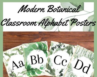 Modern Botanical Leaf Succulent Classroom Job Posters - Etsy