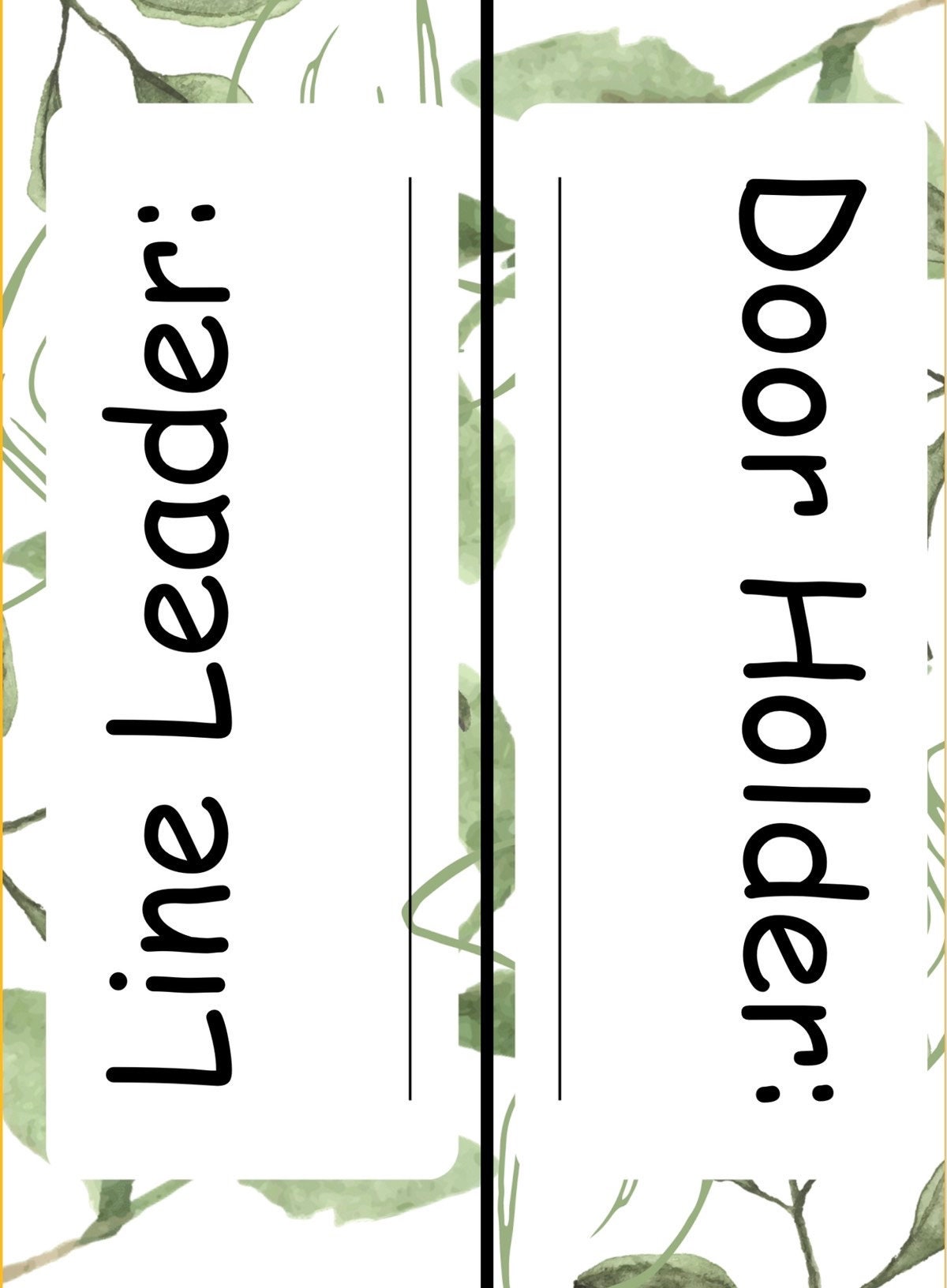 Modern Botanical Leaf Succulent Classroom Job Posters - Etsy