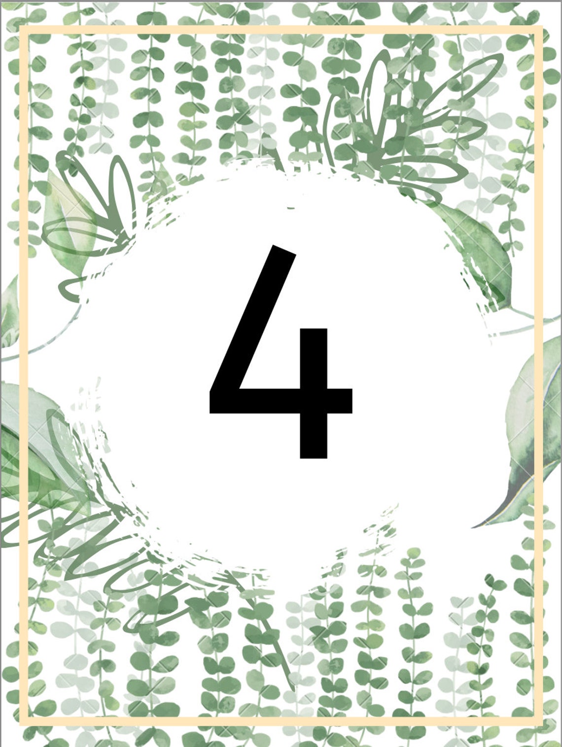 Modern Botanical Leaf Succulent Classroom Number Posters - Etsy
