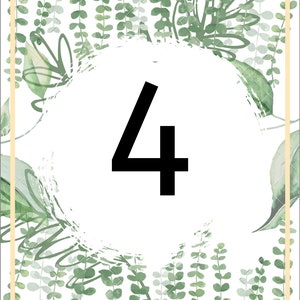 Modern Botanical Leaf Succulent Classroom Number Posters - Etsy