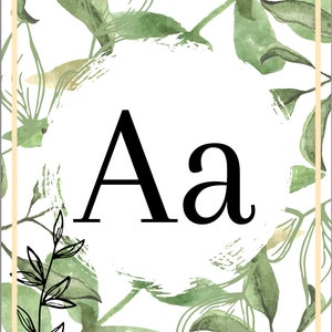 Modern Botanical Leaf Succulent Classroom Alphabet Posters - Etsy