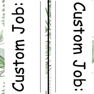 Modern Botanical Leaf Succulent Classroom Job Posters - Etsy