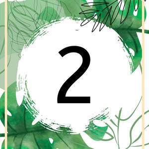 Modern Botanical Leaf Succulent Classroom Number Posters - Etsy