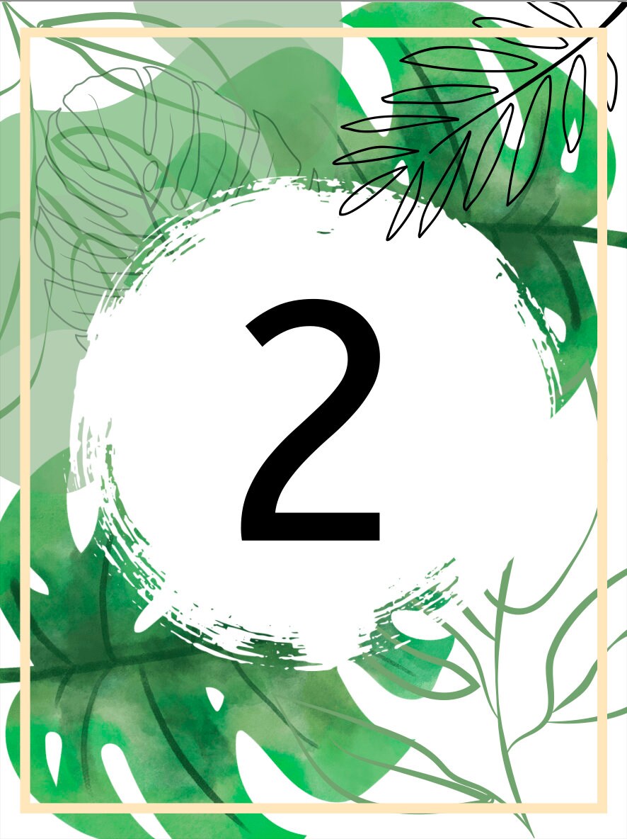 Modern Botanical Leaf Succulent Classroom Number Posters - Etsy