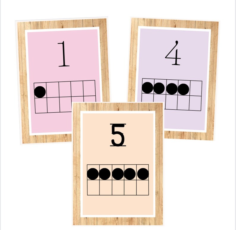 Boho Modern Wooden Pastel Classroom Number Posters Printable Elementary ...