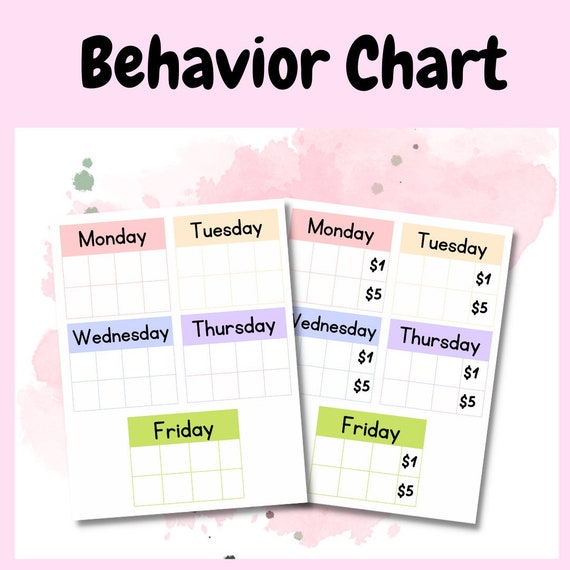 Simple Behavior Classroom Management Reward Chart for - Etsy