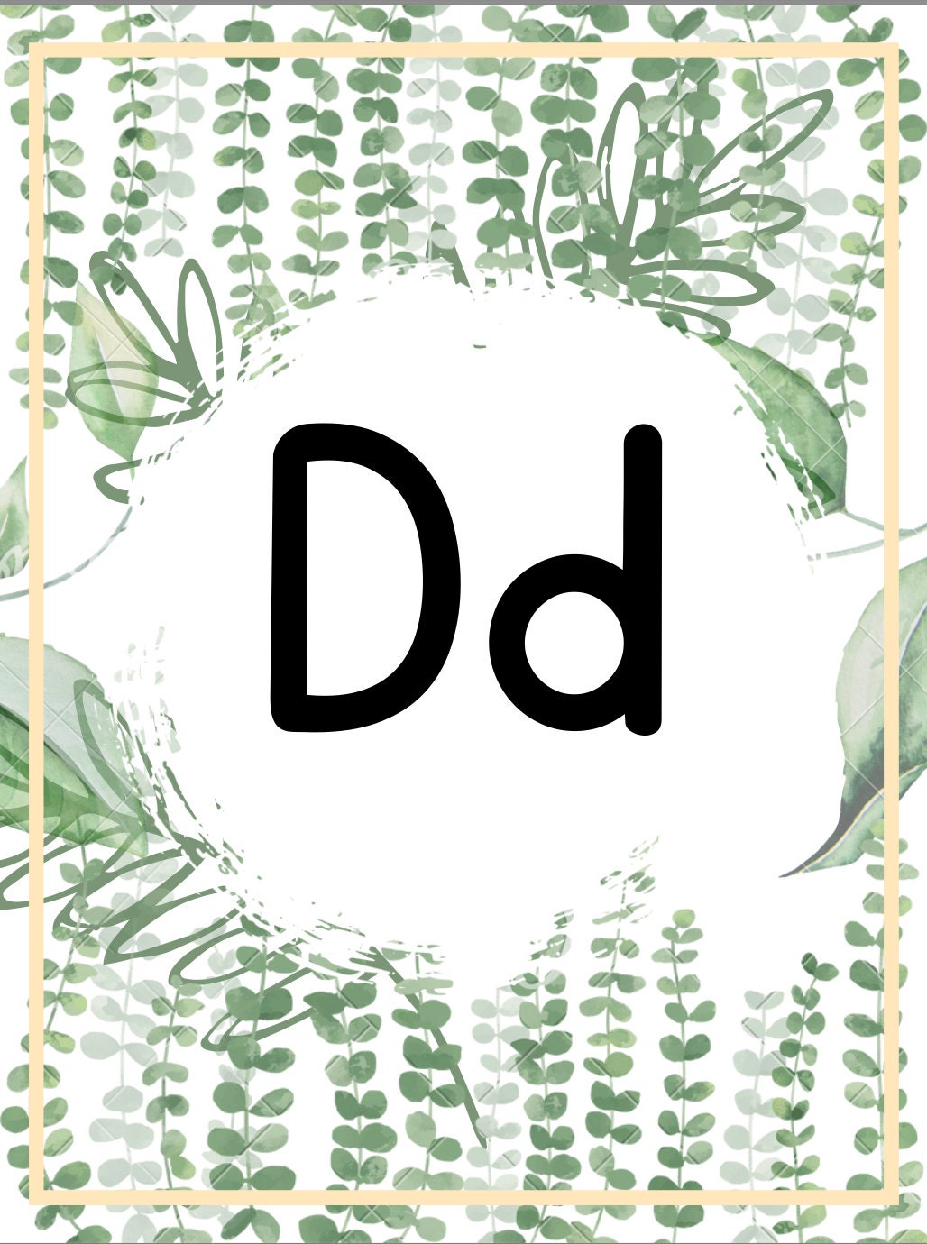 Classroom Friendly Font - Modern Botanical Leaf Succulent Classroom ...