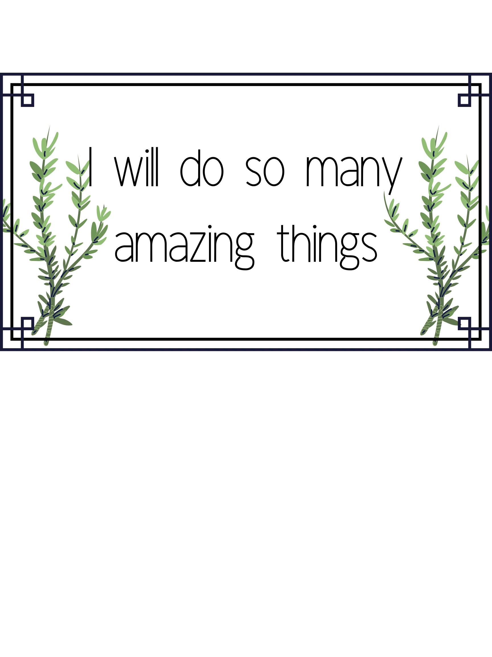 Modern Botanical Leafy Succulent Classroom Affirmation Mirror Set - Etsy