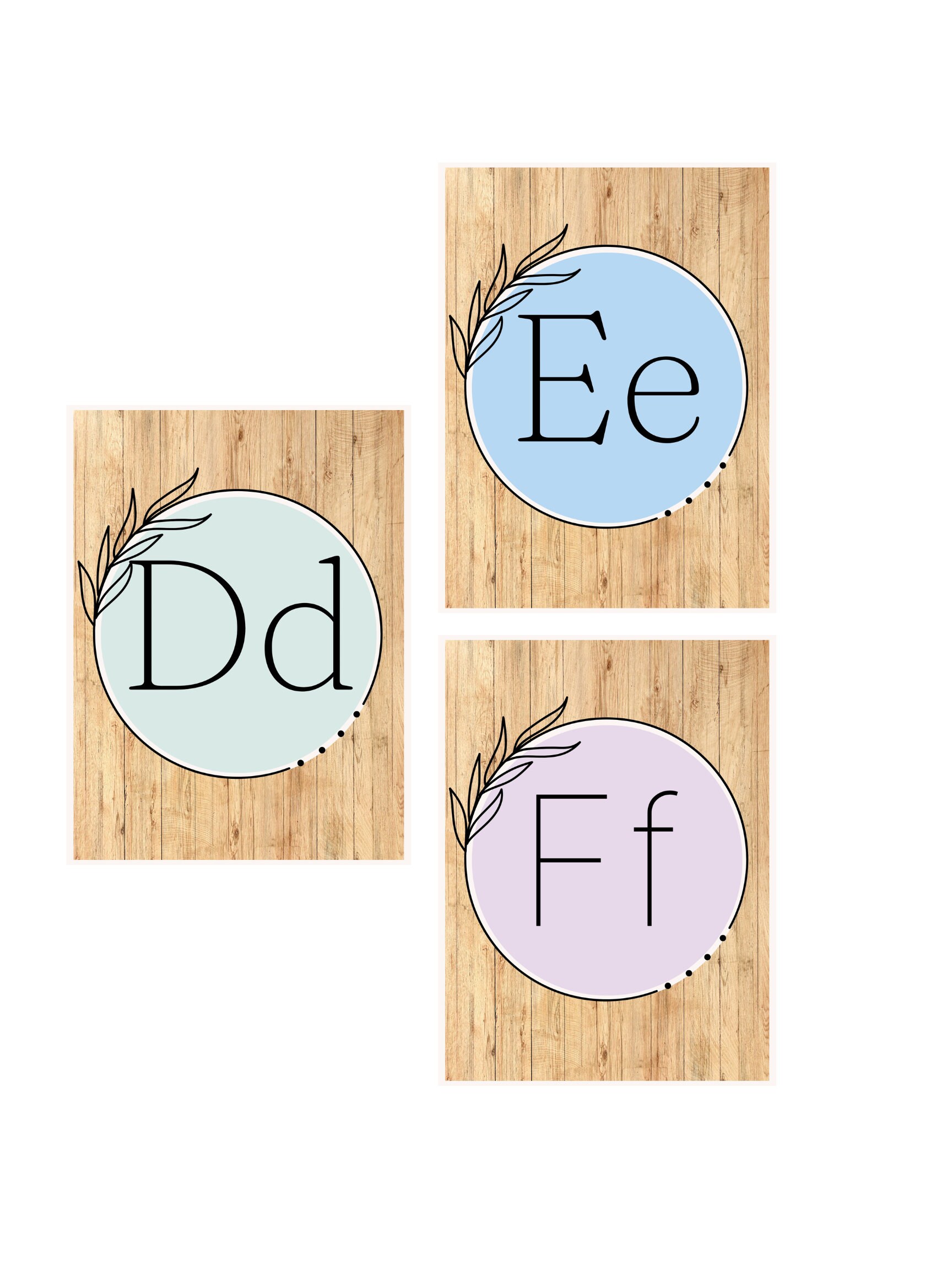 Boho Modern Wooden Pastel Classroom Alphabet Posters Printable ...