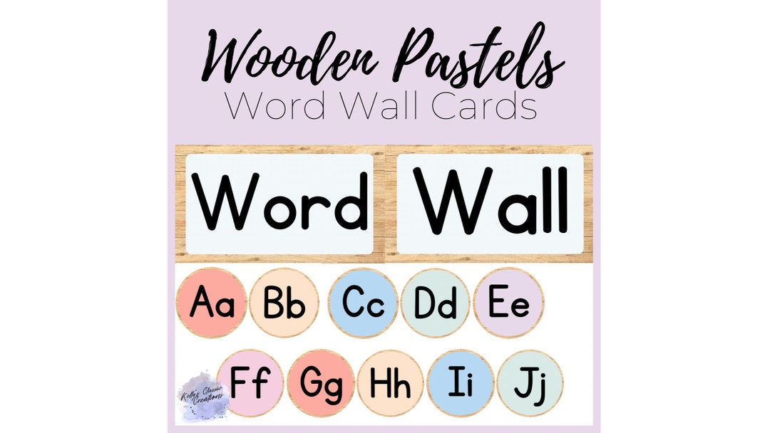 EDITABLE Boho Modern Wooden Pastel Classroom Word Wall Cards Labels ...