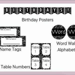 Classroom Decor Bundle Composition Book Cute Black and White Theme ...