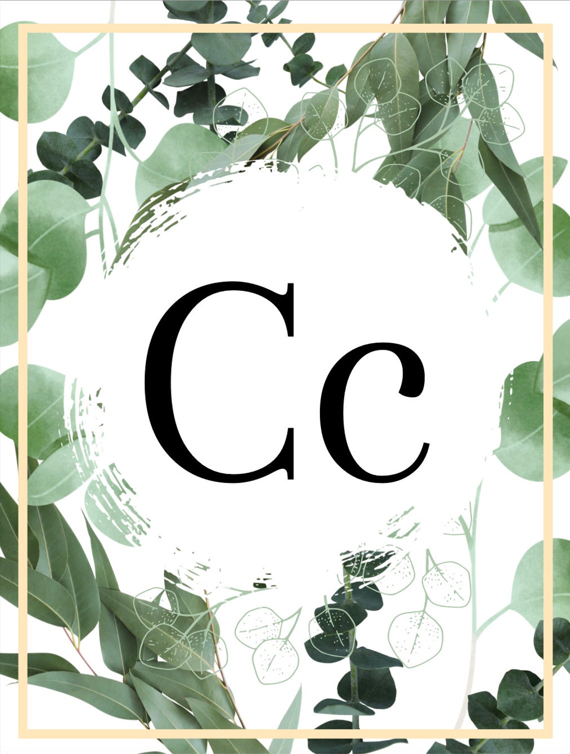 Modern Botanical Leaf Succulent Classroom Alphabet Posters - Etsy