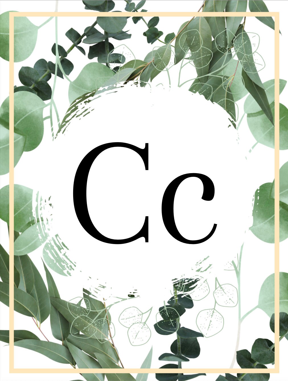 Modern Botanical Leaf Succulent Classroom Alphabet Posters - Etsy