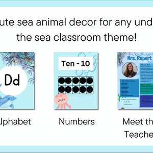 Classroom Decor Bundle Under the Sea Cute Ocean Theme Blue Primary ...