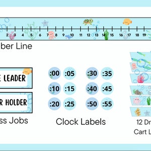 Classroom Decor Bundle Under the Sea Cute Ocean Theme Blue Primary ...