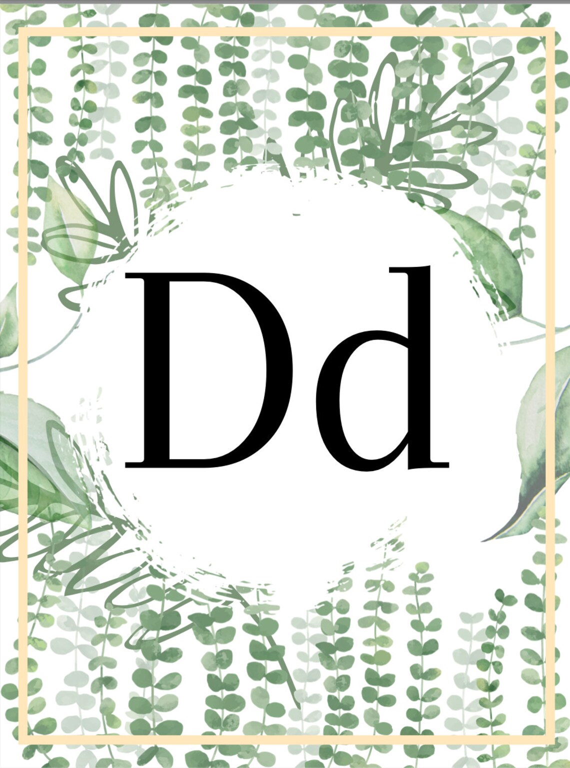 Modern Botanical Leaf Succulent Classroom Alphabet Posters - Etsy