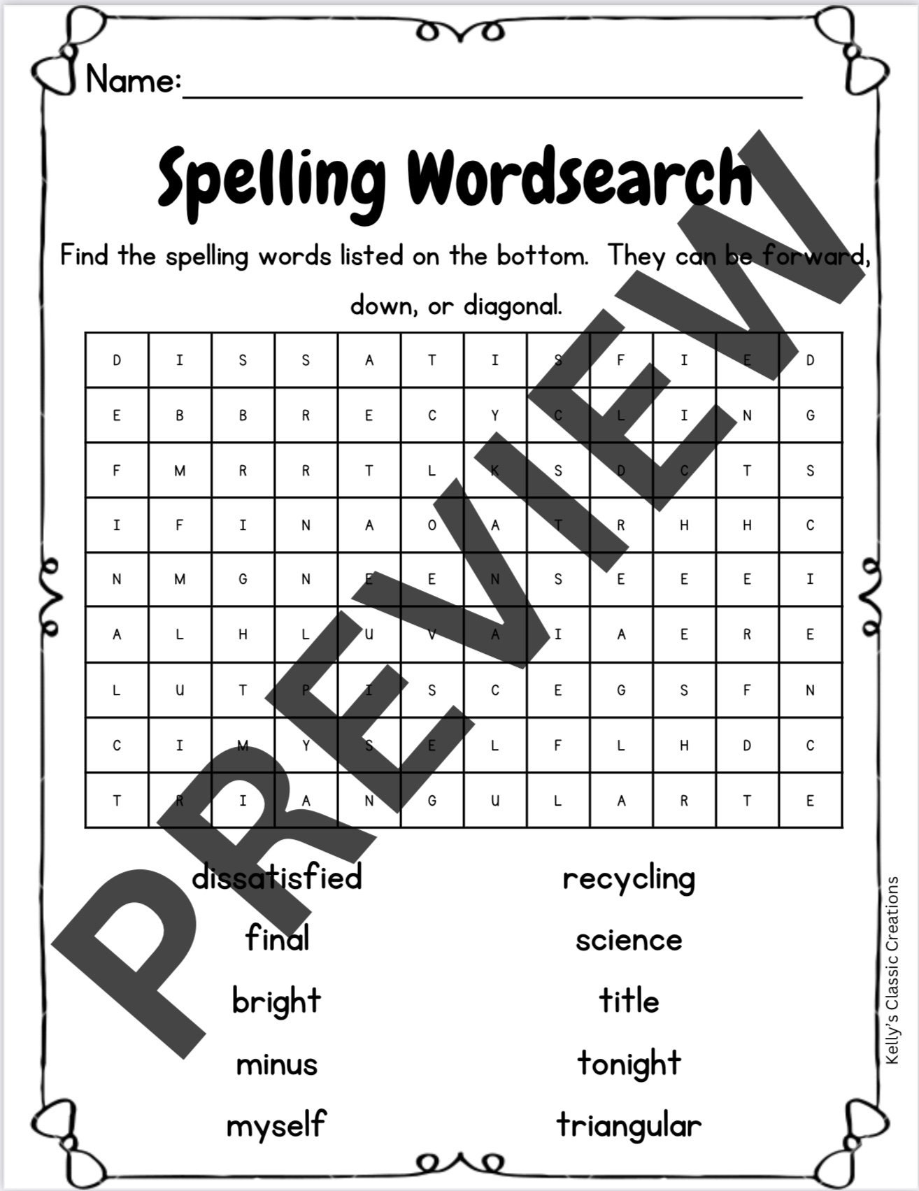 Benchmark Advance Aligned Long I Spelling Word Packet Third Grade Unit ...