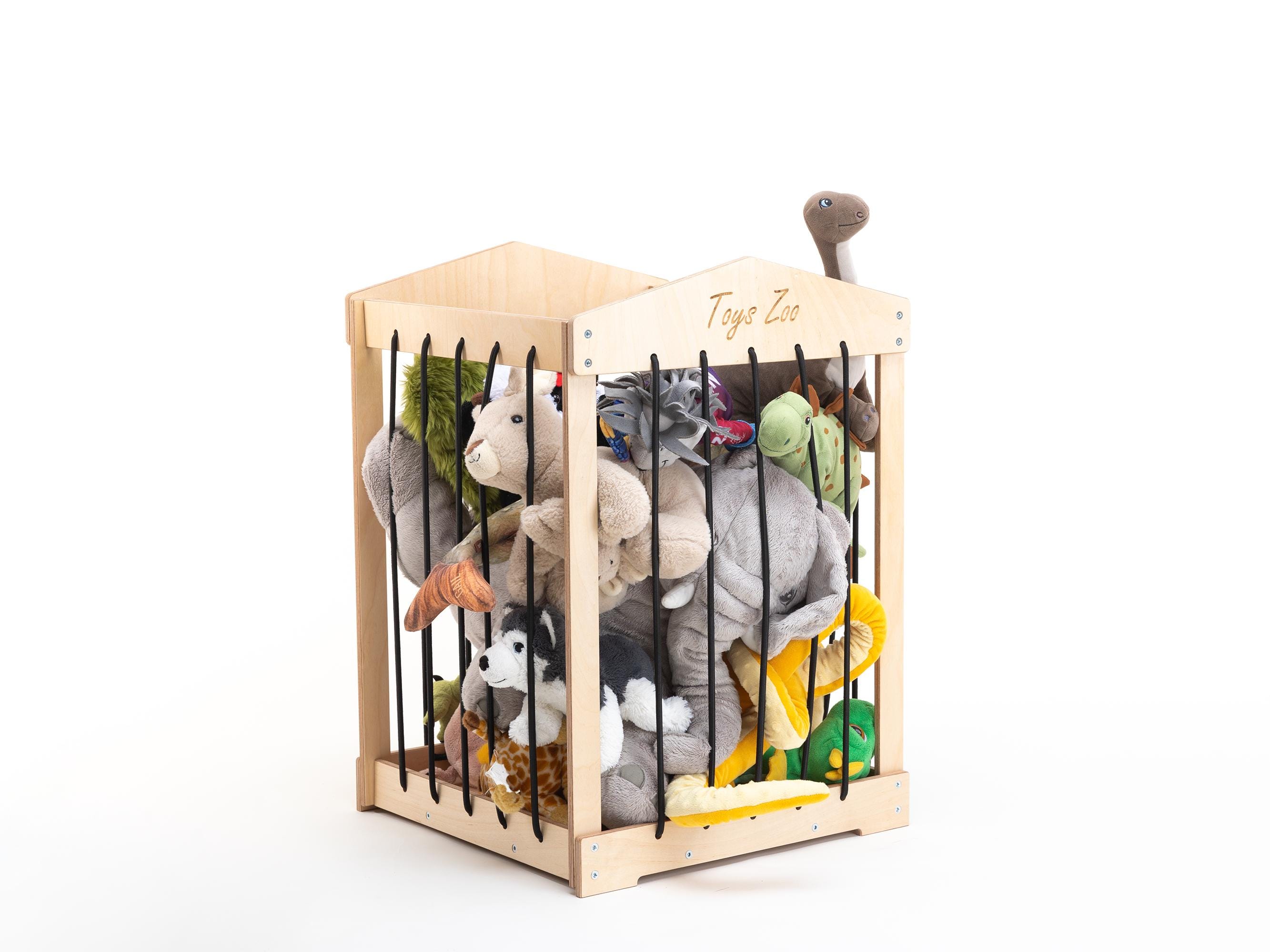 Toy Zoo Organizer | Soft Toy Storage Cage | Freestanding Plush Animal ...