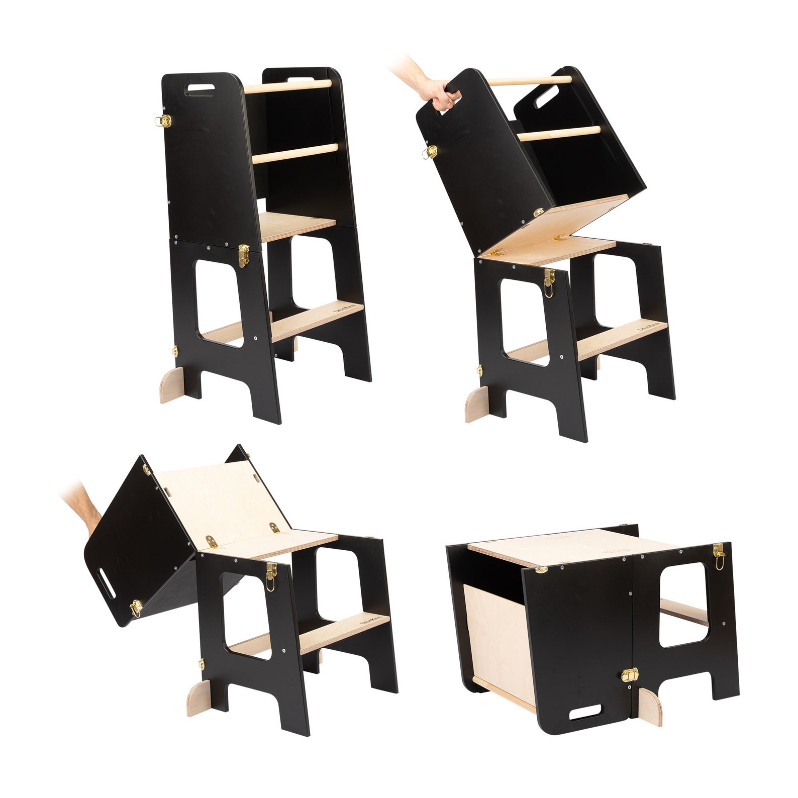 Super Safe 2 in 1 Kitchen Tower With Slide and a Black Board - Etsy