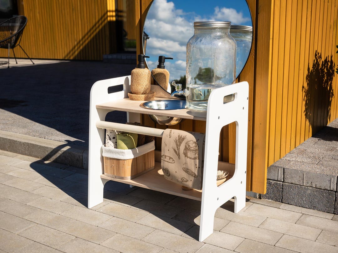 Washbasin for Kids — Montessori Wash Table, Portable Toddler Sink ...