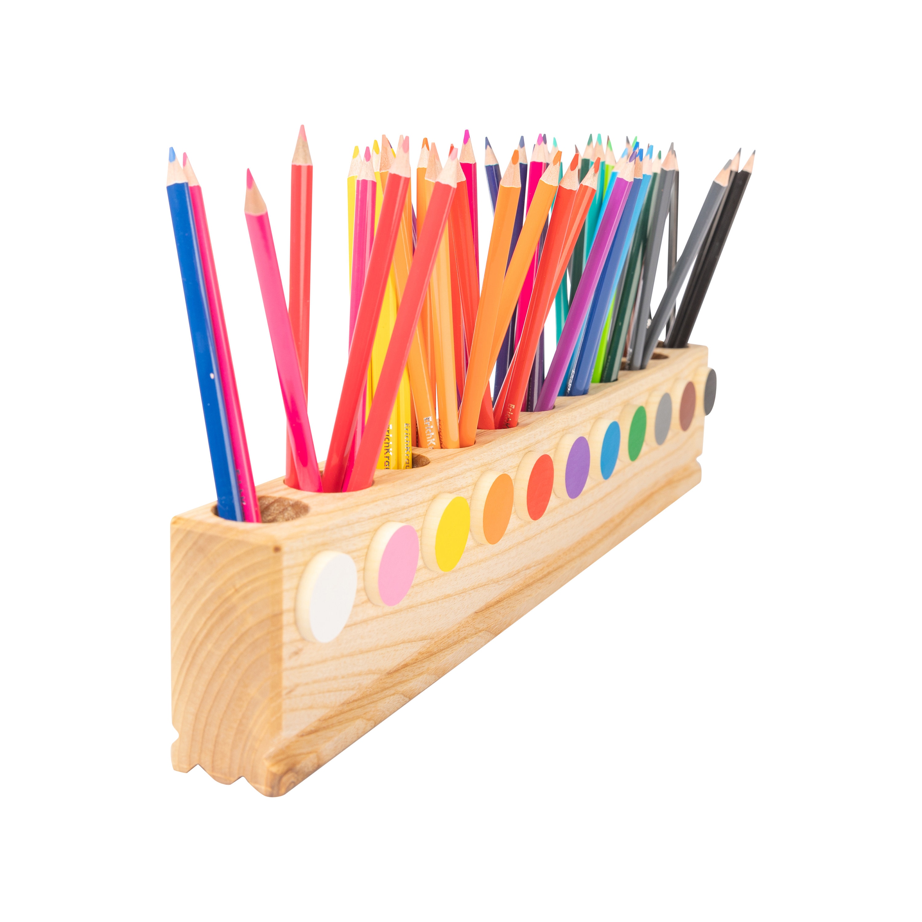 Pencil Holder for Kids | Crayon Organizer and Color Learning Tool ...