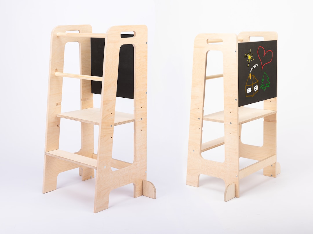 Adjustable Kitchen Tower With a Blackboard - Etsy