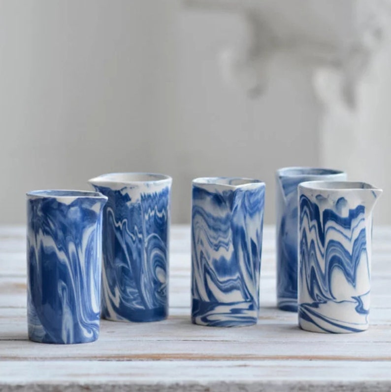 Marbled Ceramic Small Table Pouring Jug - Etsy