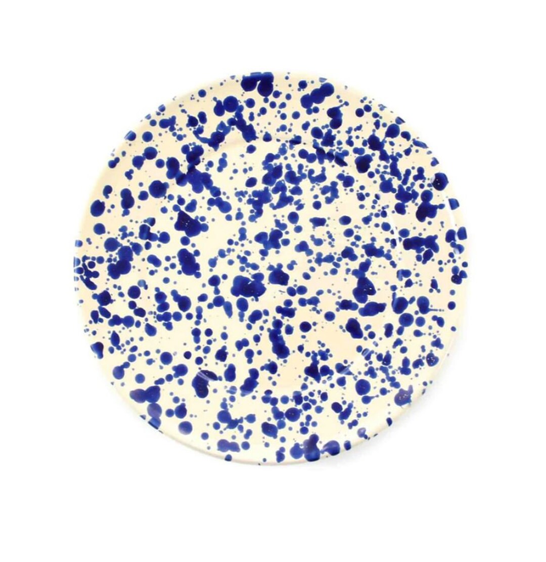 Handpainted Blue Splatter Dinner Plate 27 Cm - Etsy