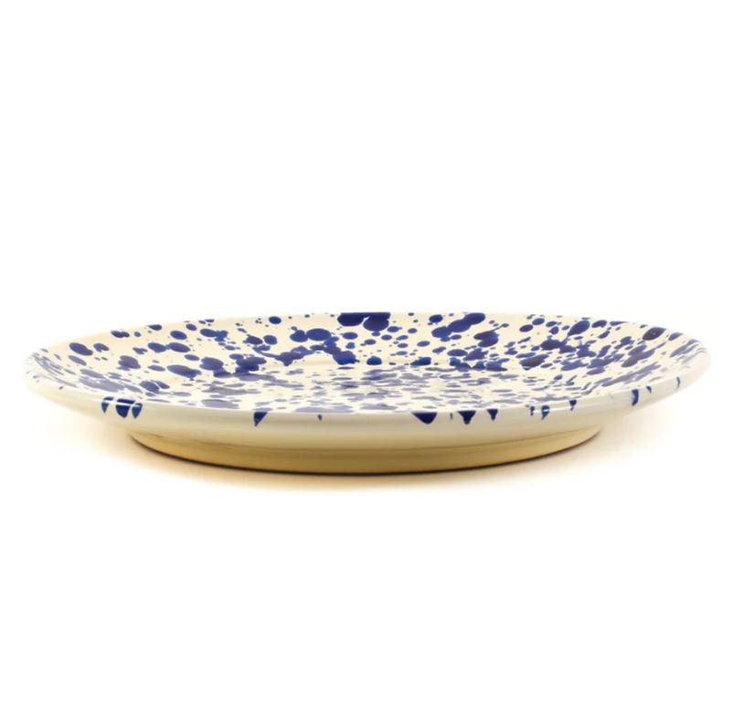 Handpainted Blue Splatter Dinner Plate 27 Cm - Etsy