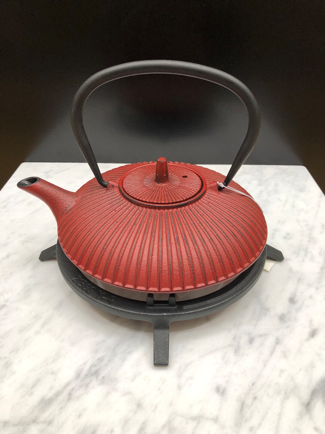 Red Cast Iron Teapot With Infuser With Cast Iron Stand - Etsy