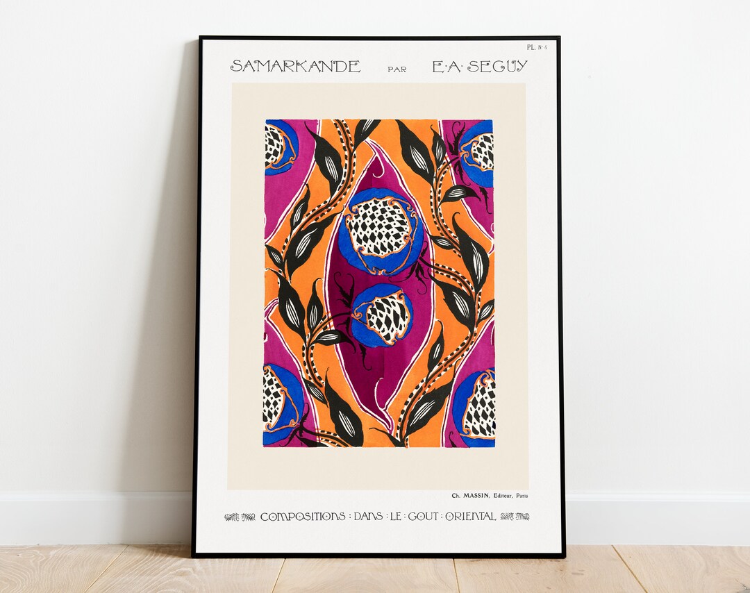 Vintage Nature Exhibition Poster Art Print 24x36 12x18 | Pink Orange ...