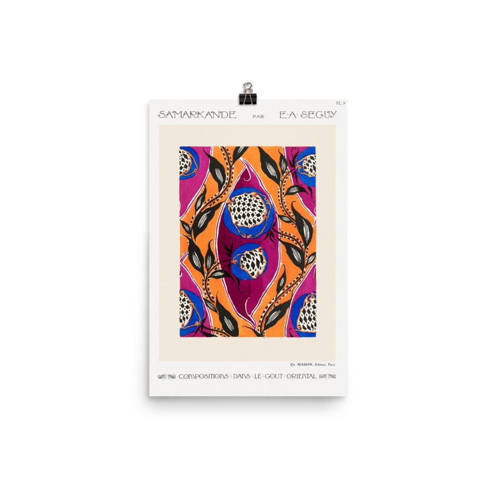 Vintage Nature Exhibition Poster Art Print 24x36 12x18 | Pink Orange ...