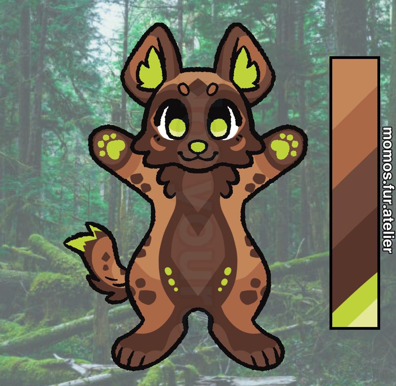 Brown Spotted Hyena Yeen Little Critter Adopt Fursona Furry Adopt Furry ...