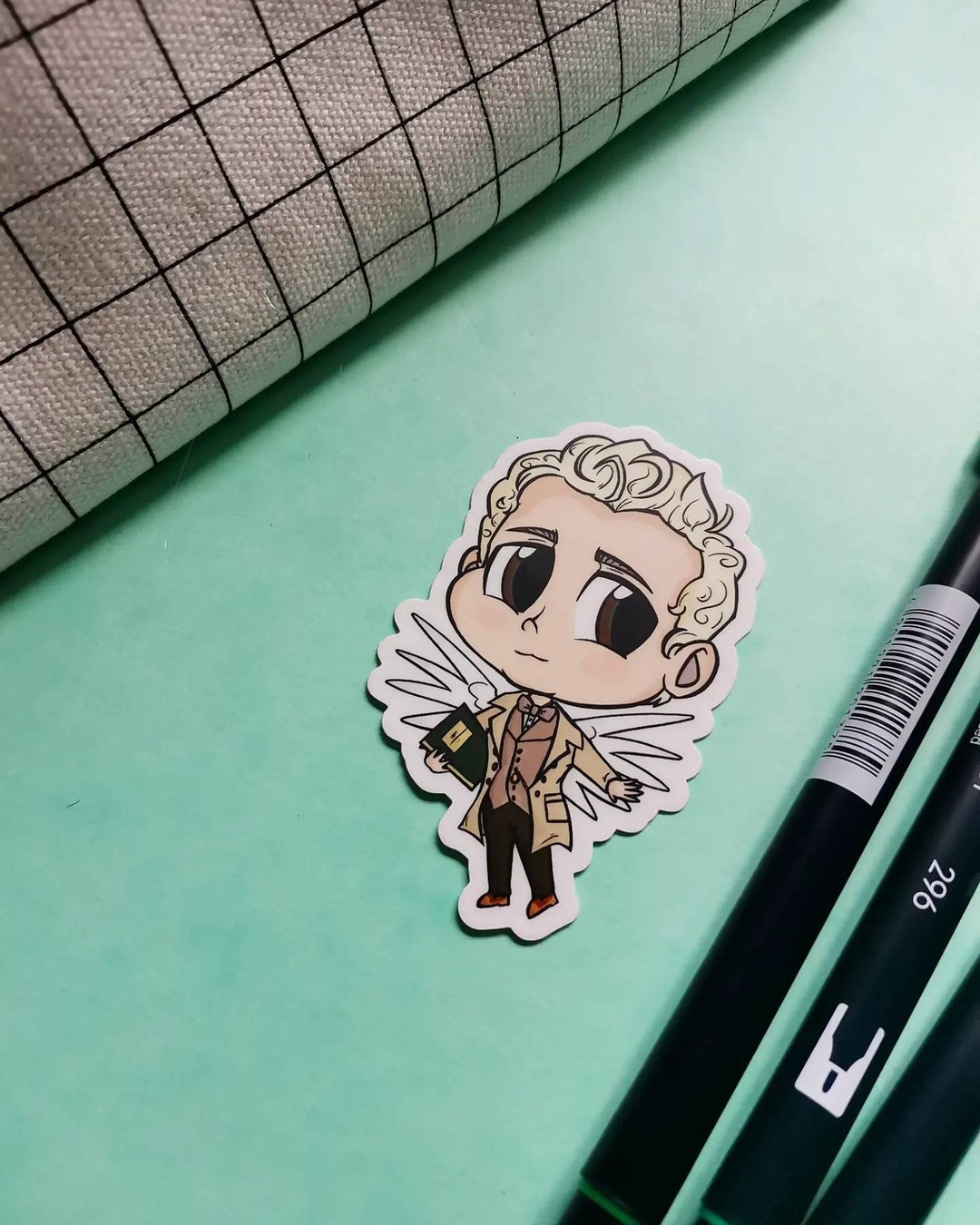 Chibi Aziraphale Aufkleber Good Omens Inspiriert GO Unaussprechliche ...