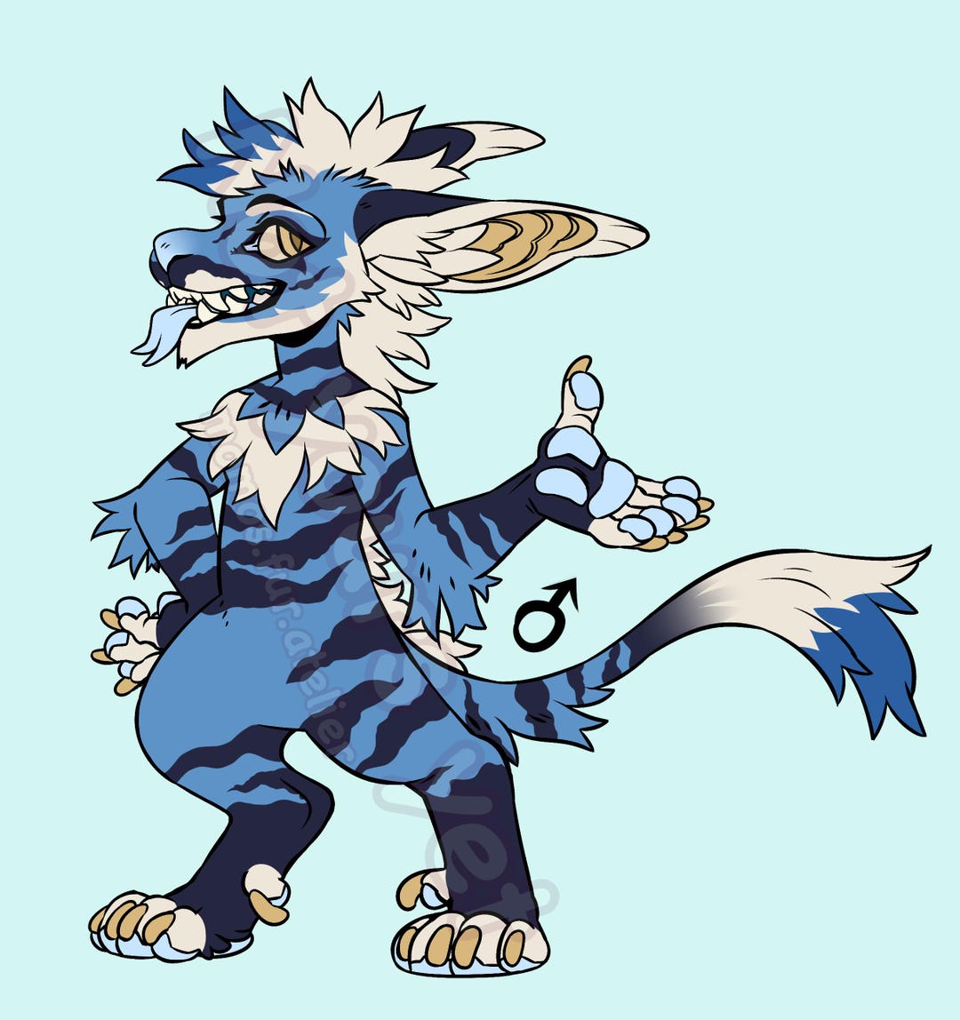 Blue Poseidon Deep Sea Ocean Vernid Adopt Adoptable Furry Design ...