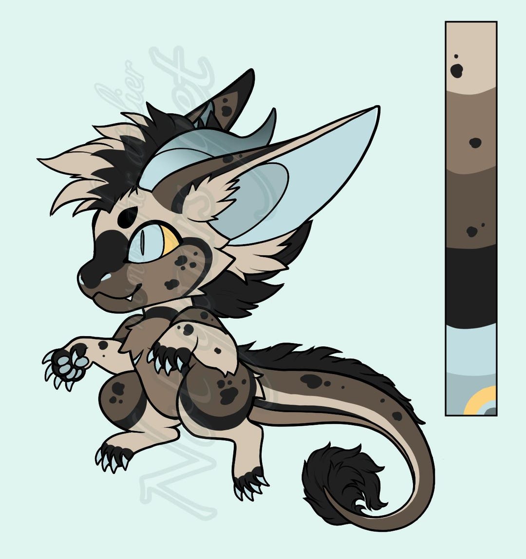 Frackled Dragon W. Fursuit Head Reference Design Fursona Furries ...
