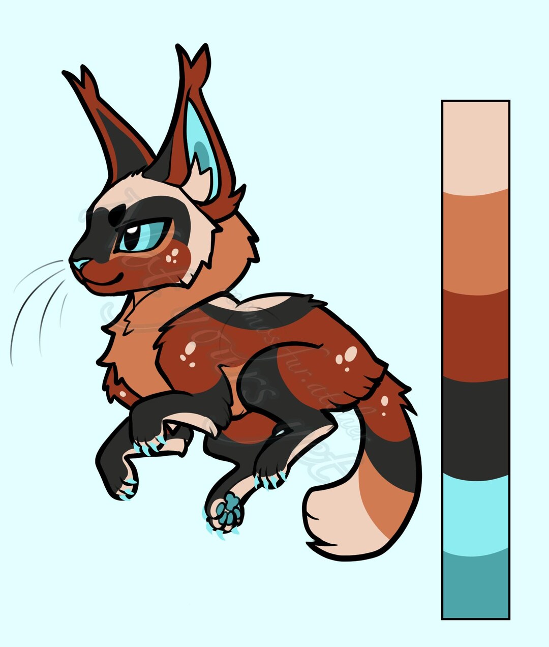 Beach Ocean Lynx Brown Blue Design Fursona Furries Fursuit Friendly ...