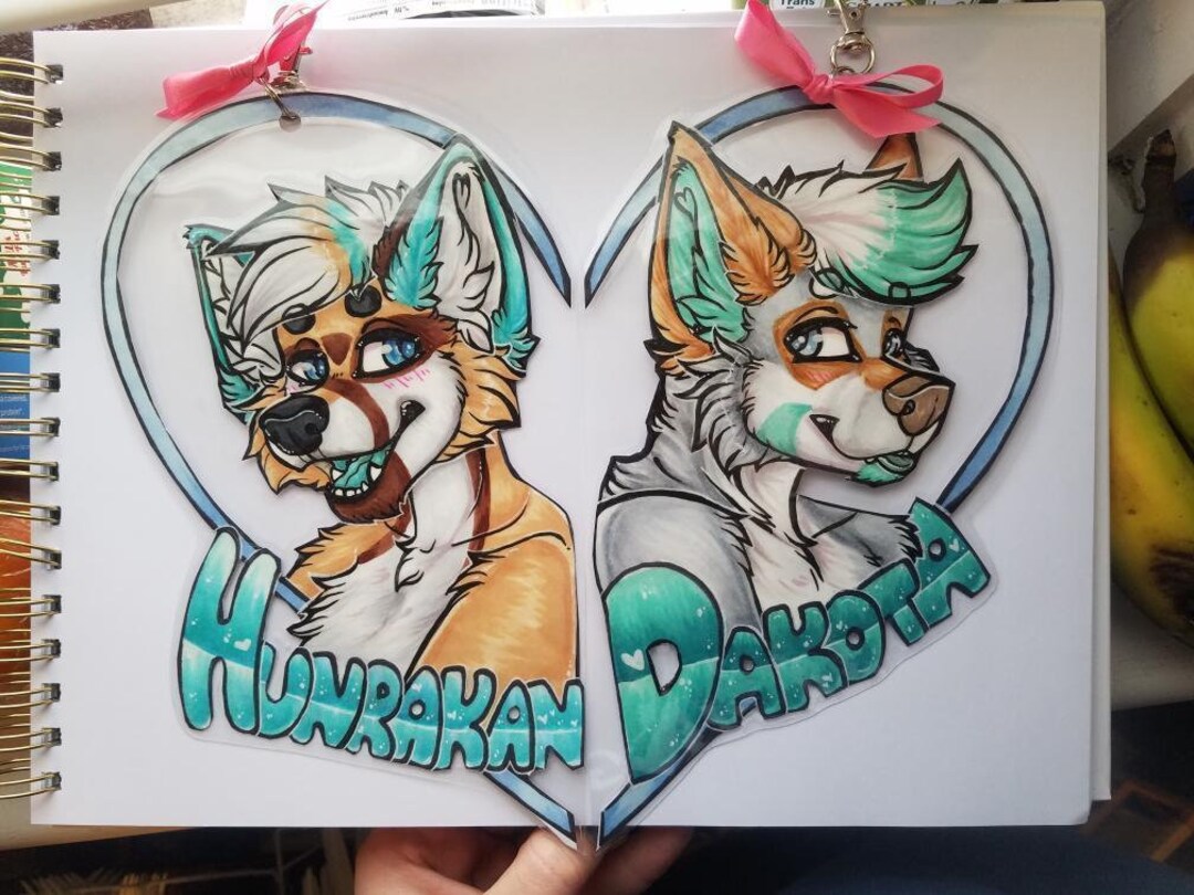 Hunrakan & Dakota Couple Male Fursona Characters Furry Digital Artworks ...