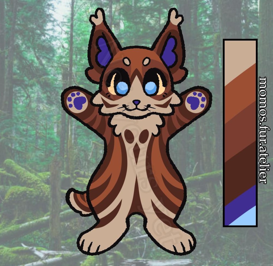 Brown Striped Forest Lynx Little Critter Adopt Cat Feline Fursona Furry ...
