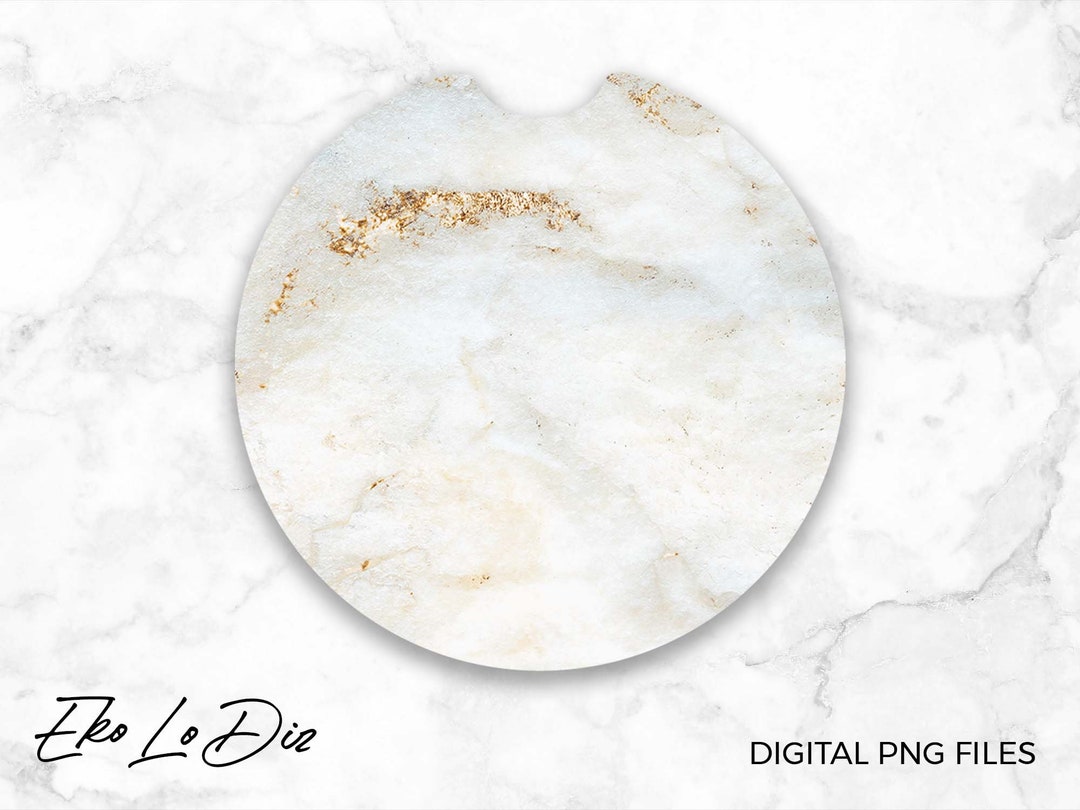 Car Coasters PNG, White Marble Car Coasters Sublimation Design PNG ...