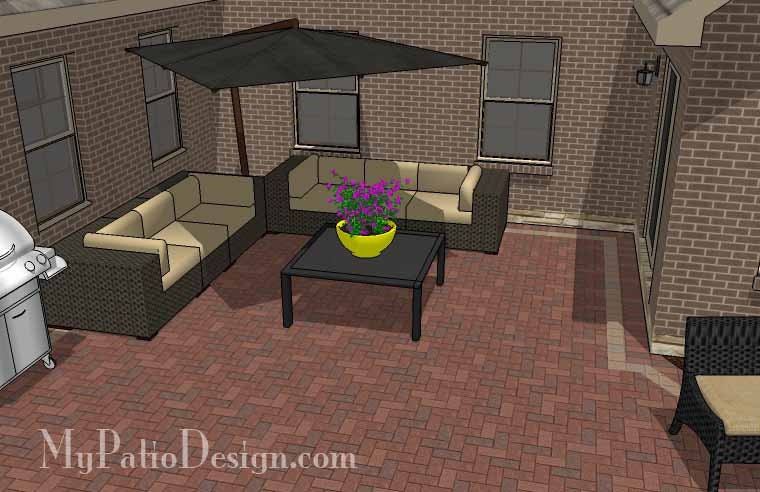 DIY Patio Plan With Seating Wall and Pergola 720 Sq. Ft. - Etsy
