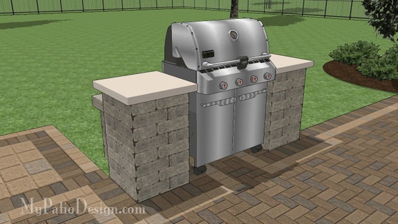 DIY Outdoor Grill Station Plan for 36 Grills - Etsy