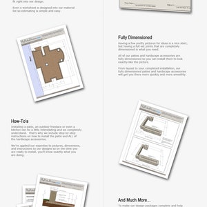 DIY Patio Plan With Two Seating Walls 670 Sq. Ft. | Etsy