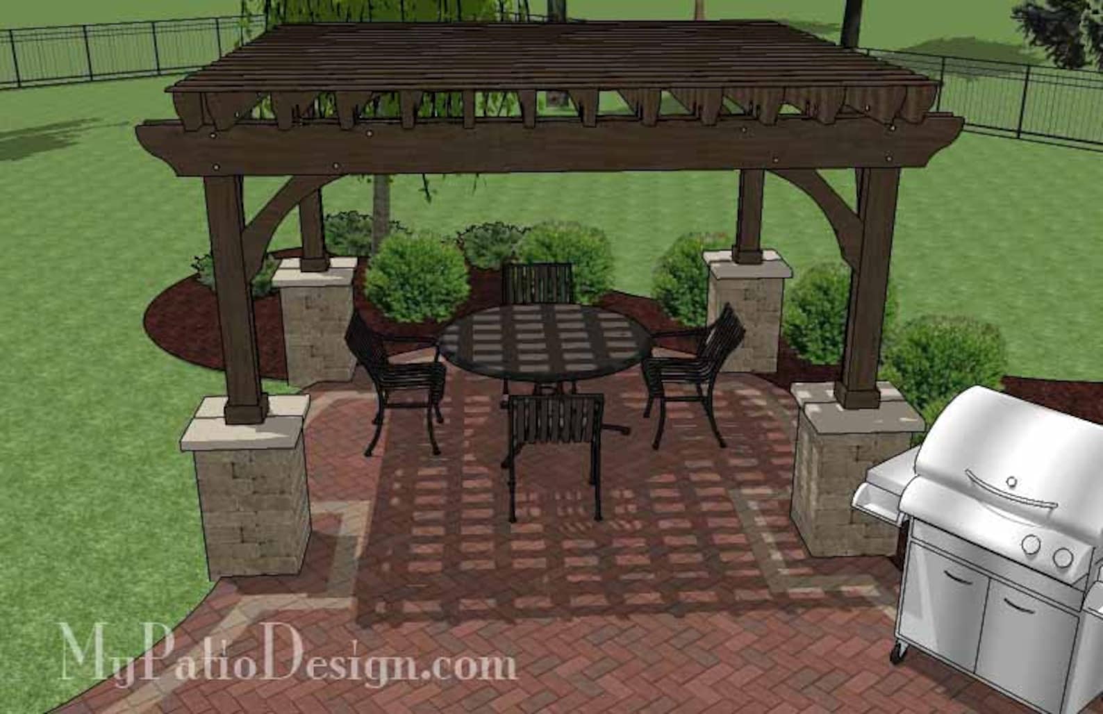 DIY Patio Plan With Seating Wall and Pergola 720 Sq. Ft. - Etsy