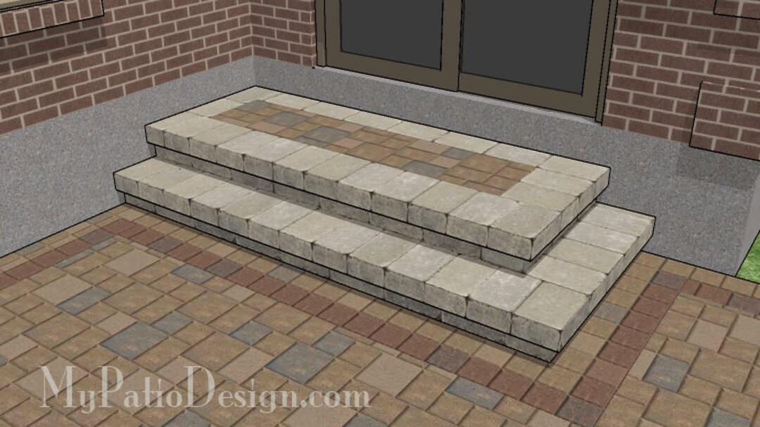 DIY 94" Wide Patio Step Plan for Corner - Etsy