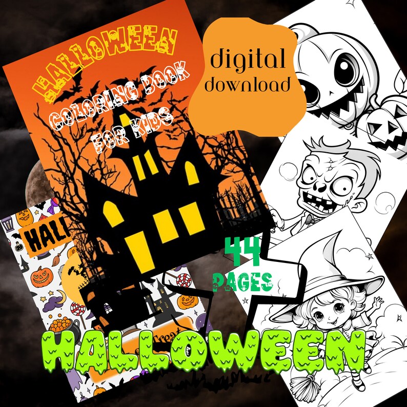 Halloween Coloring Pages for Kids Fun and Spooky Printable Activities ...