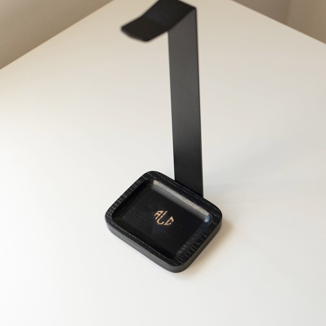 Custom Headphone Stand With Wood Engraving, Wood Headphone Holder ...