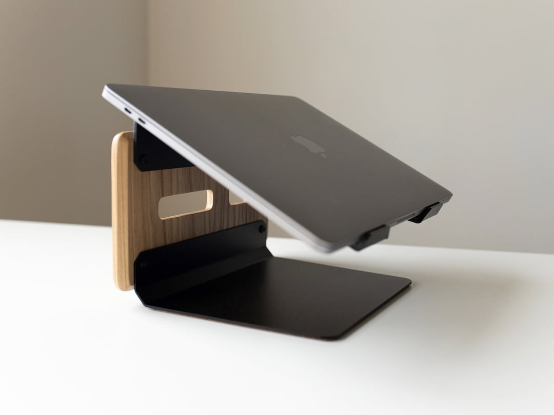 Laptop Stand Wooden, MacBook Pro Stand Wood Laptop Riser, Desk ...